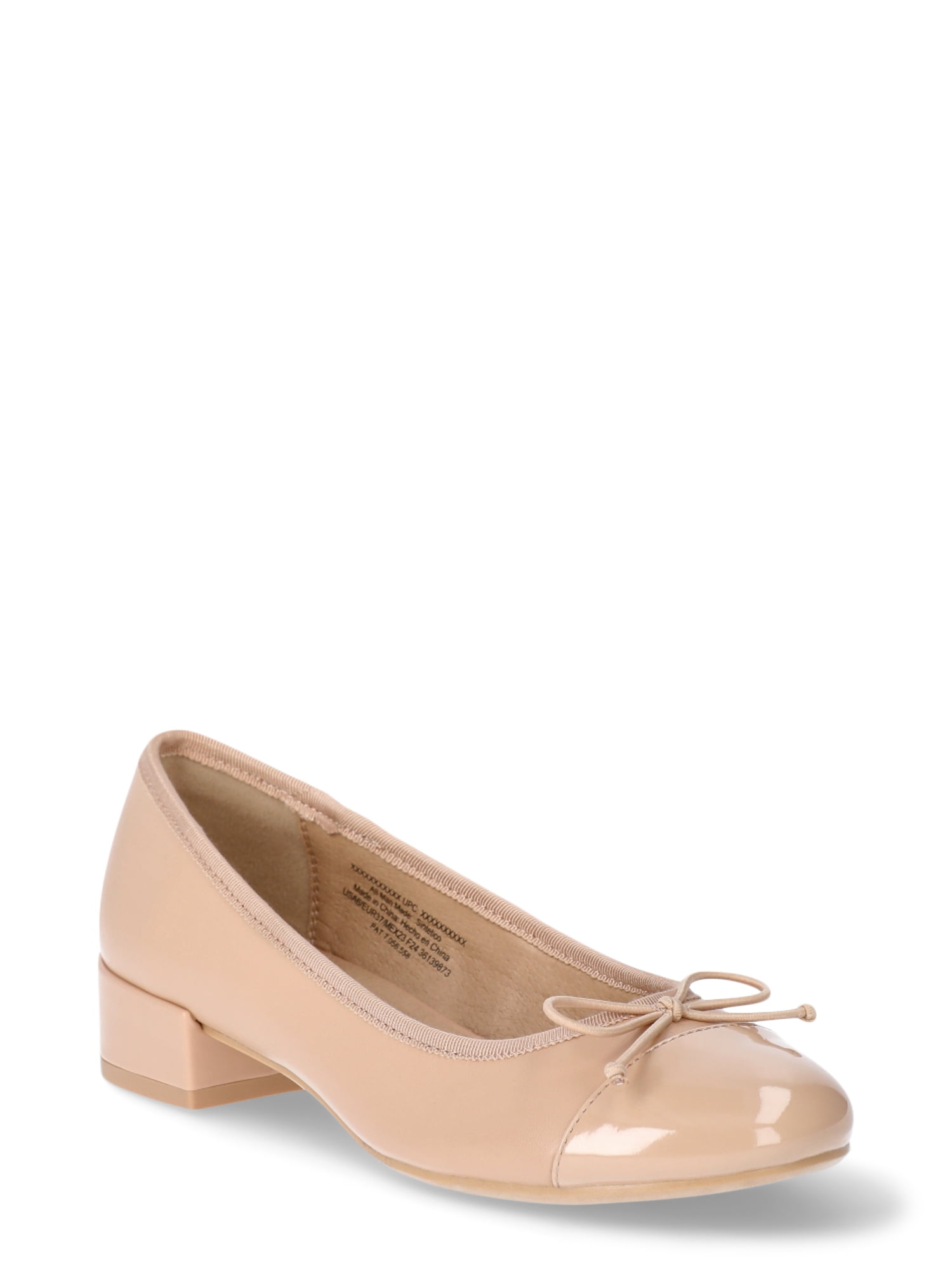 Time and Tru Women's Ballet Block Heel Pumps, Sizes 6-11 - Walmart.com
