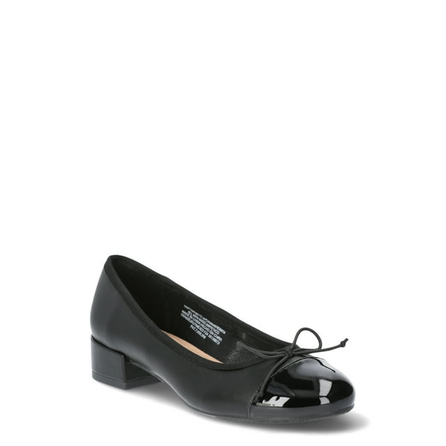 Time and Tru Women's Ballet Block Heel Pumps, Sizes 6-11 - Walmart.com