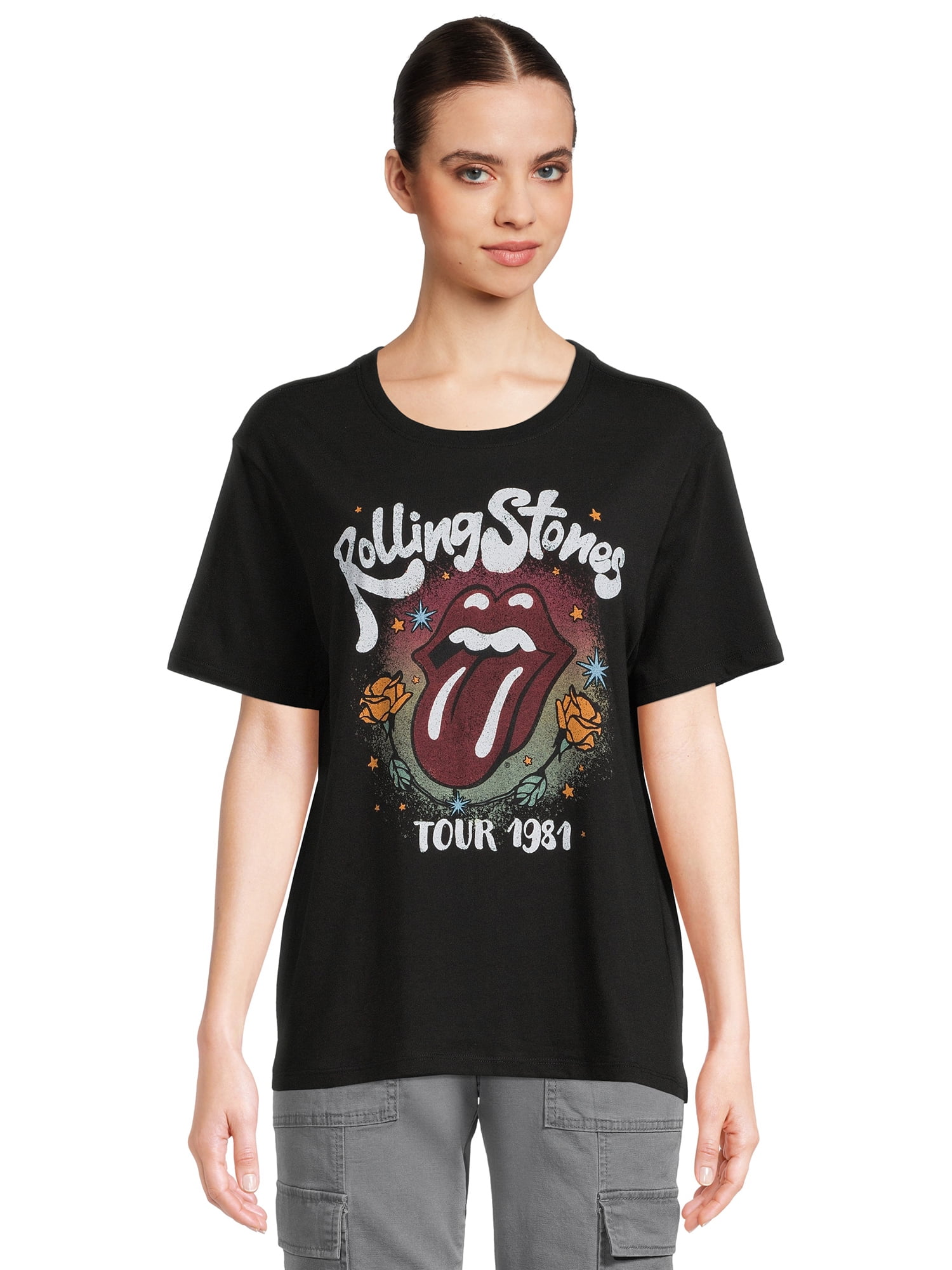 Time and Tru Women's Band Graphic Tee - Walmart.com