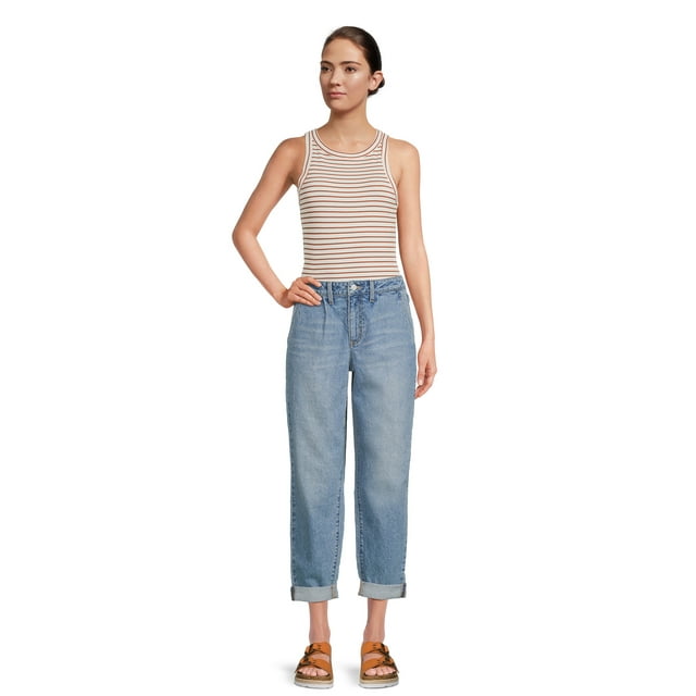 Time and Tru Women's Barrel Jeans, 26" Inseam, Sizes 2-18 - Walmart.com