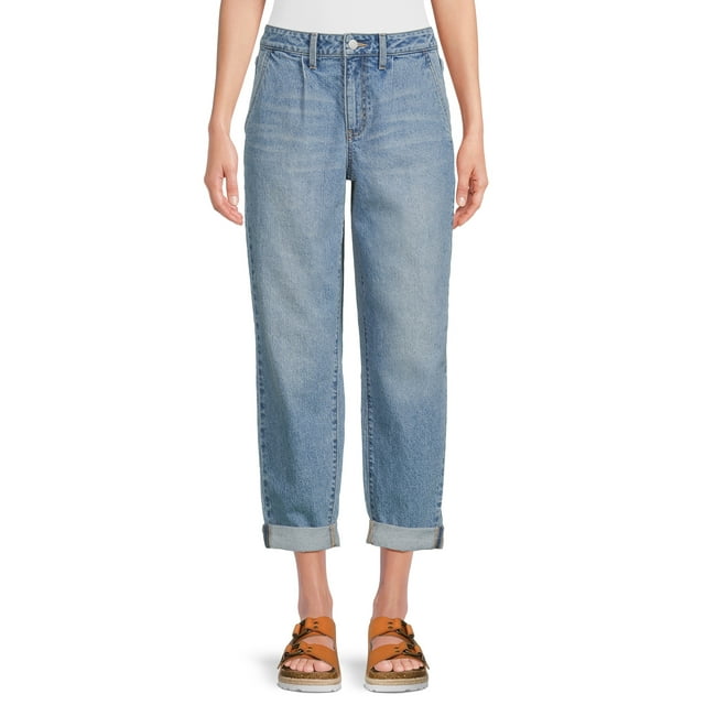 Time and Tru Women's Barrel Jeans, 26" Inseam, Sizes 2-18 - Walmart.com