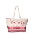 Time and Tru Women's Beach Tote with Rope Handles, Vacay - Walmart.com