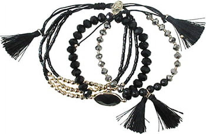 Time and Tru Women's Black Pull String Bracelet - Walmart.com