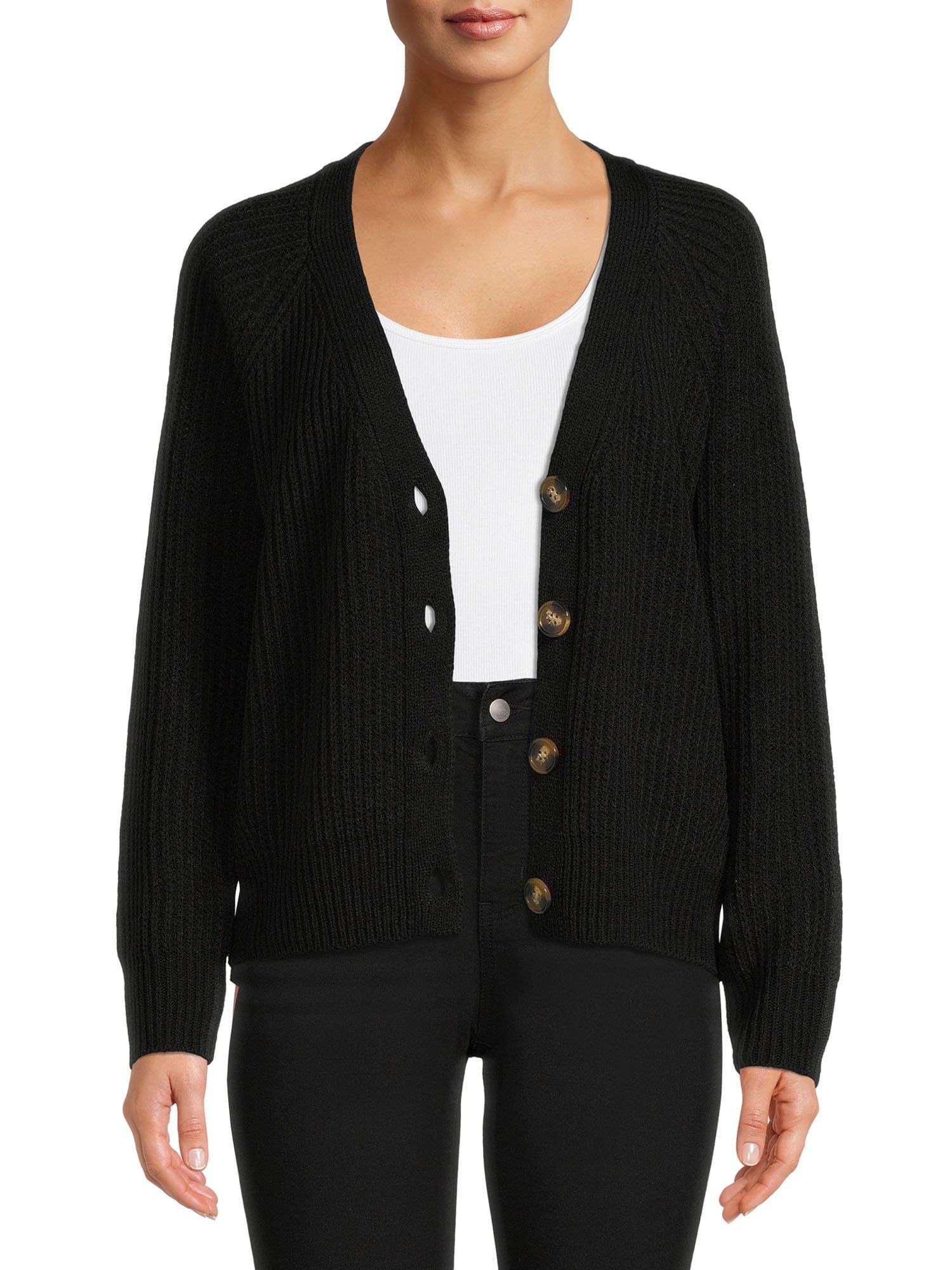 Time and Tru Women's Boyfriend Cardigan - Walmart.com