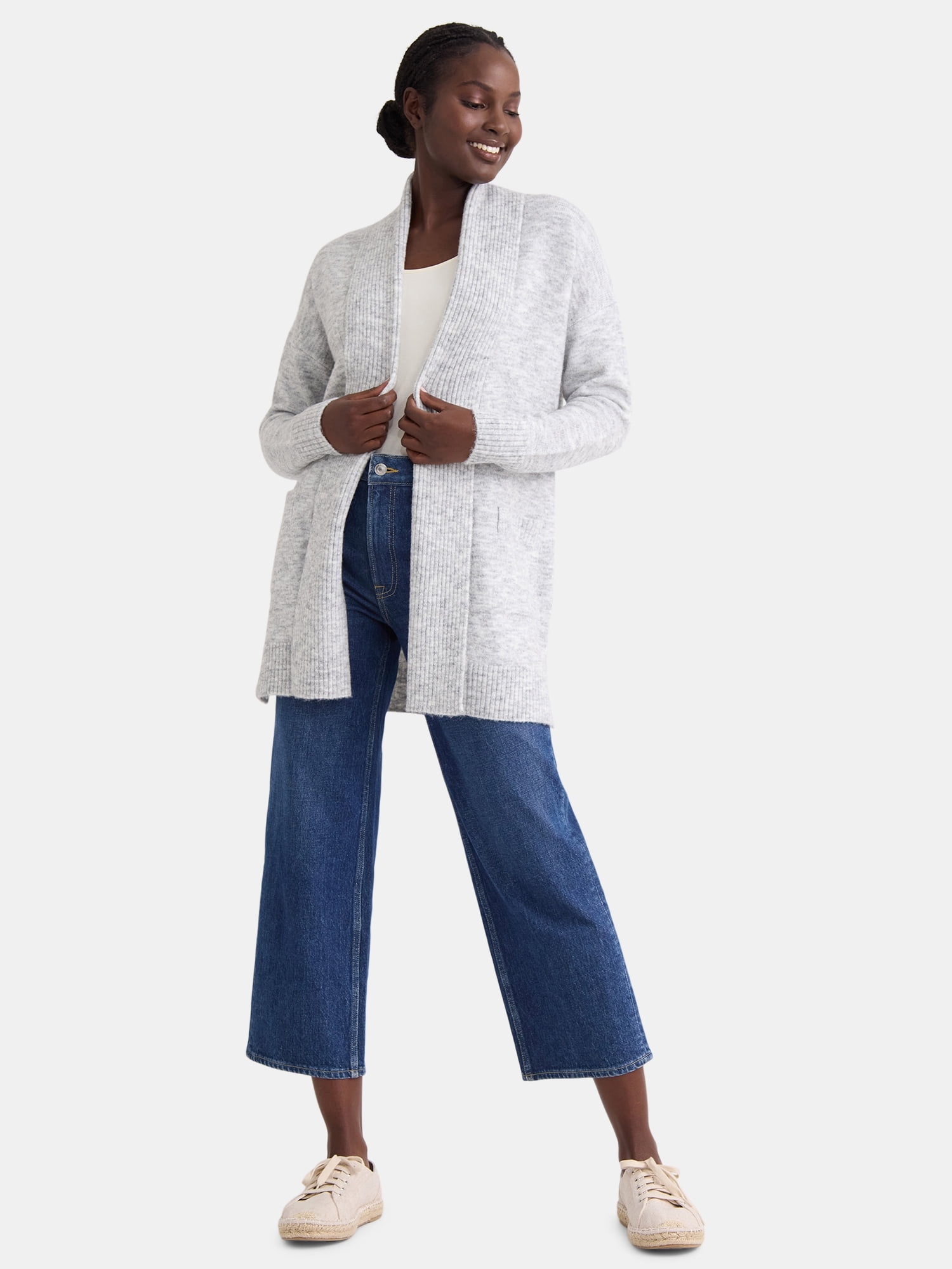 Time and Tru Longline Cardigan Sweater - women's XS-XXXL - Walmart.com