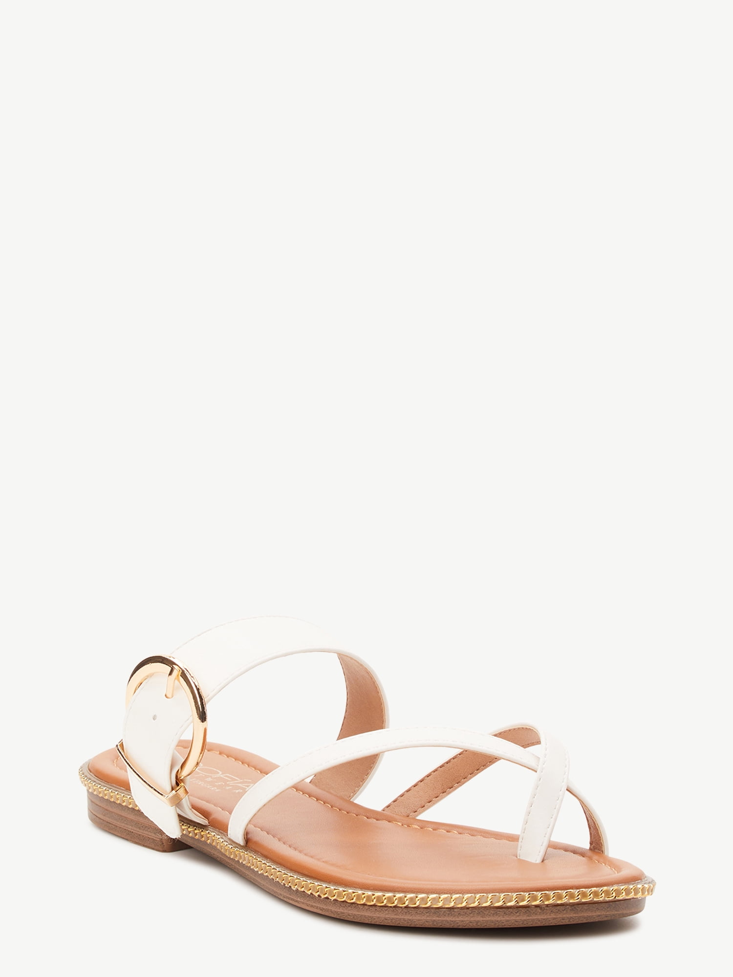 Time and Tru Women's Buckle Toe Loop Sandals - Walmart.com