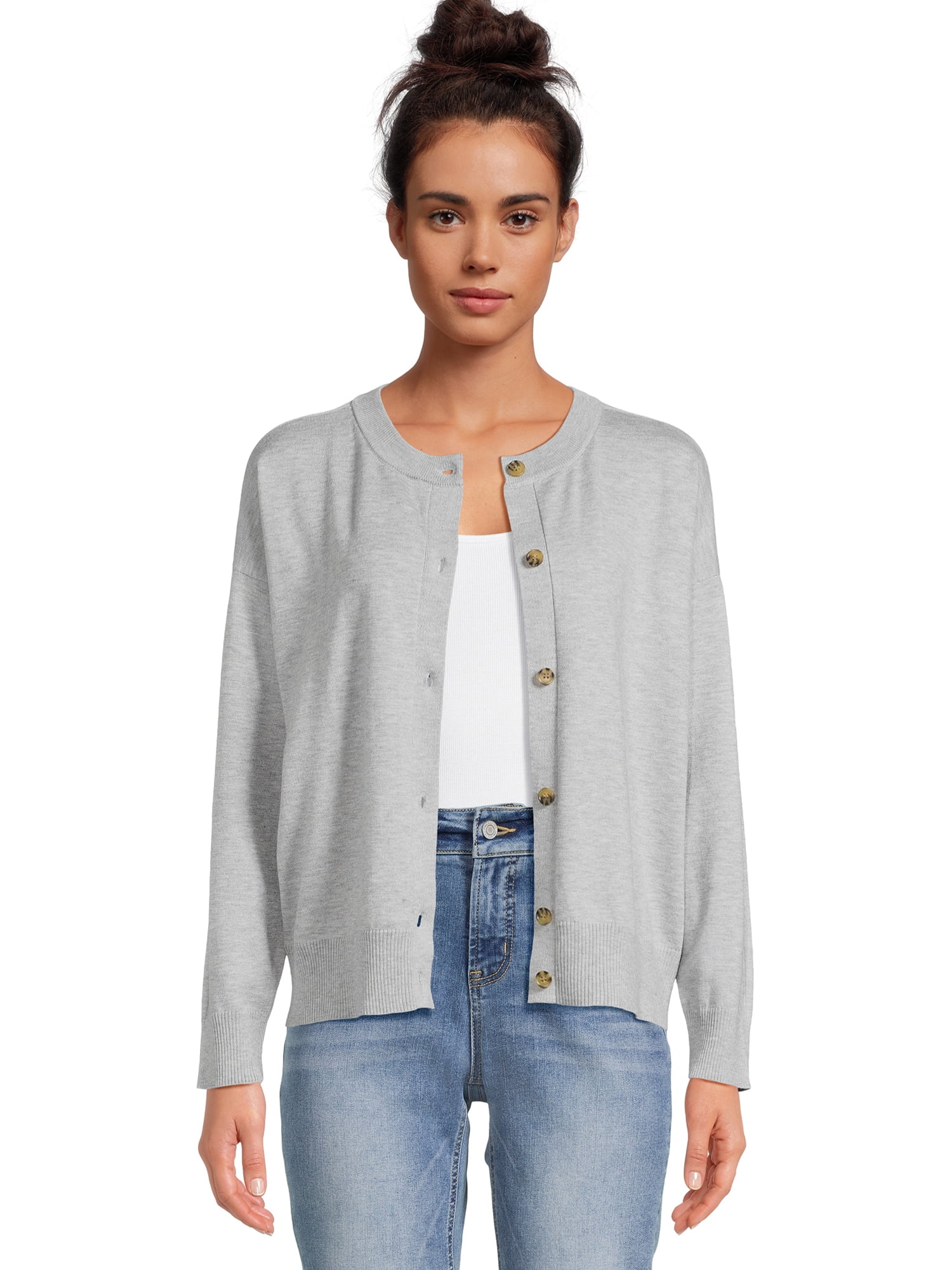 Time and Tru women's Button Front Cardigan Sweater Lightweight ...
