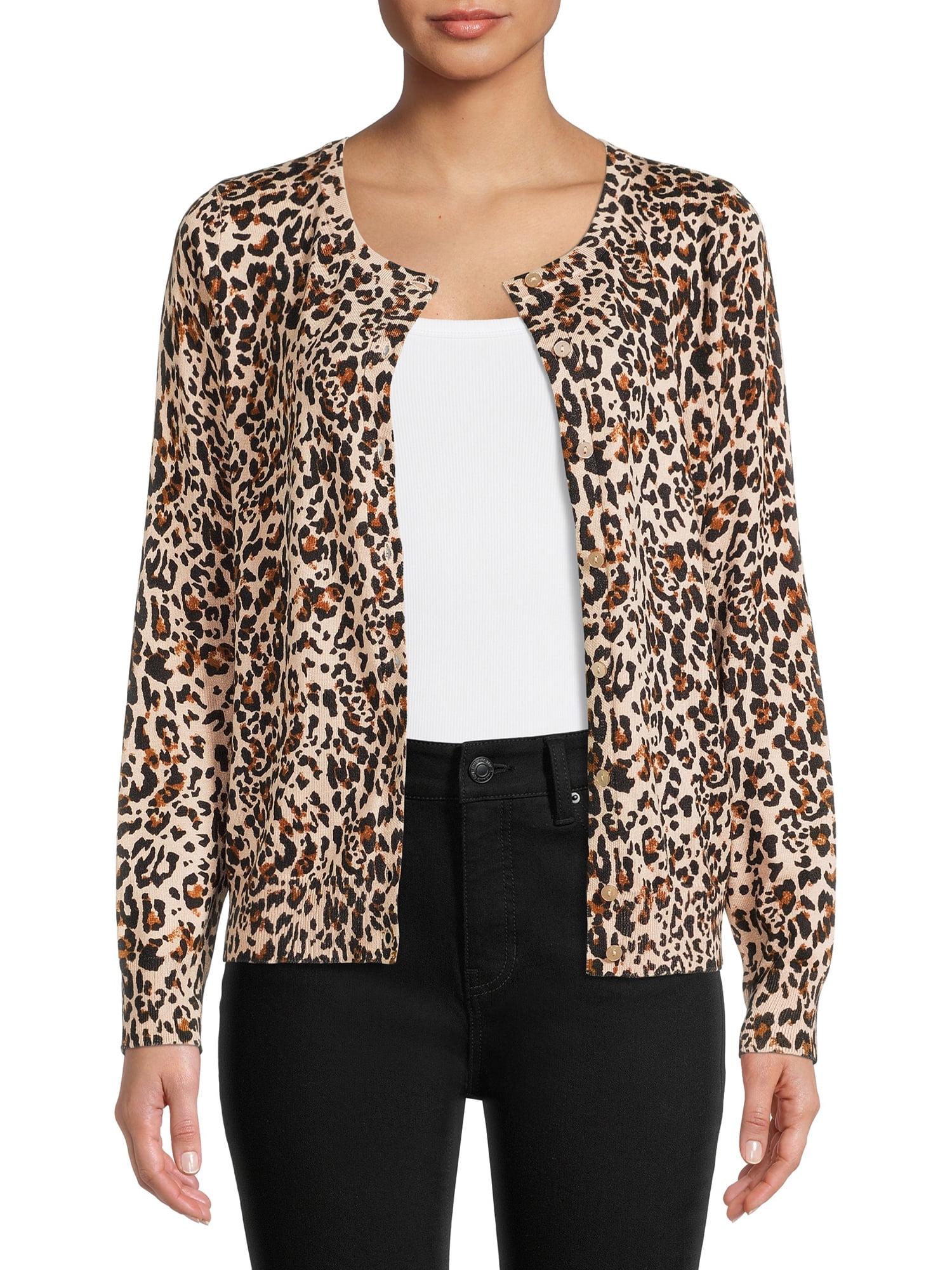 Time and Tru Women's Button Front Cardigan Sweater - Walmart.com