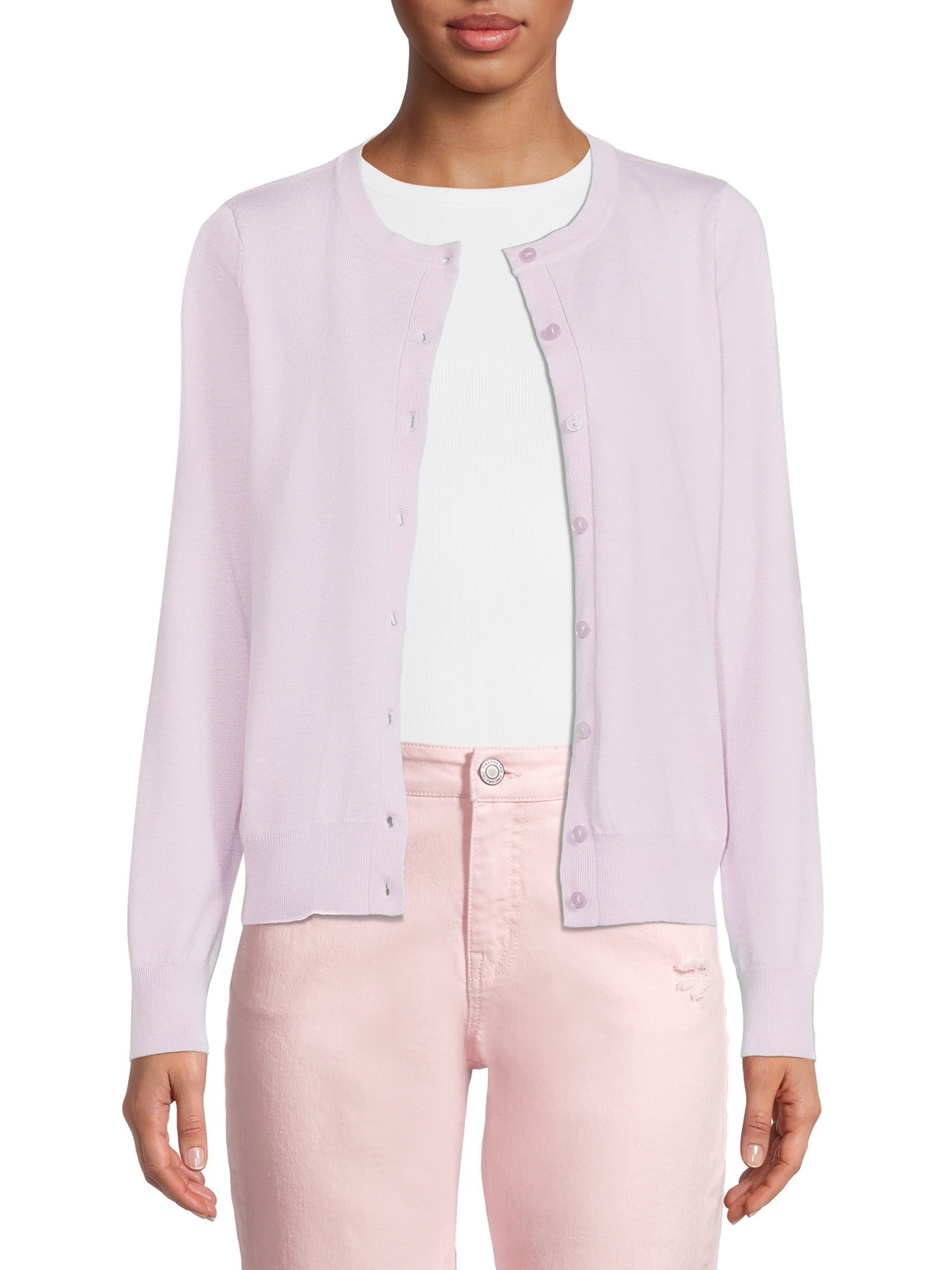 Time and Tru Women’s Button Front Cardigan - Walmart.com