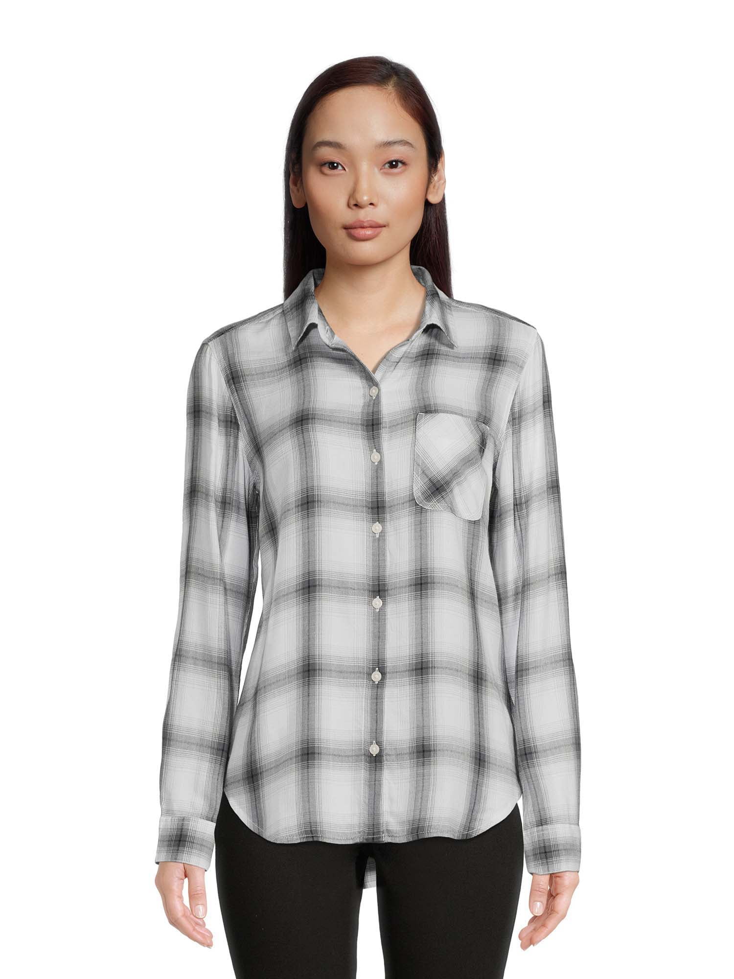 Time and Tru women's Button Front Soft Shirt - Walmart.com