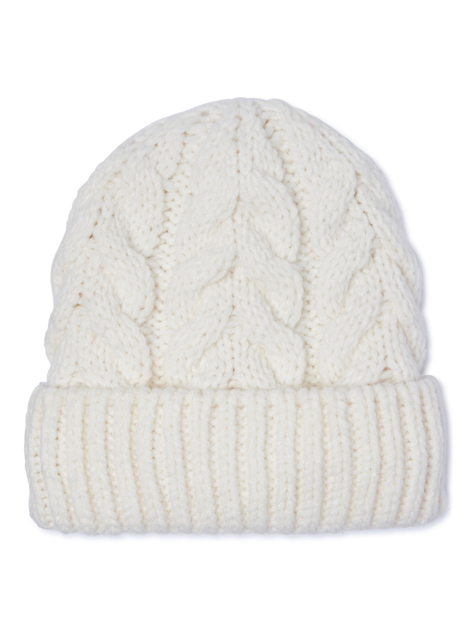 Time and Tru Women’s Cable Knit Beanie - Walmart.com