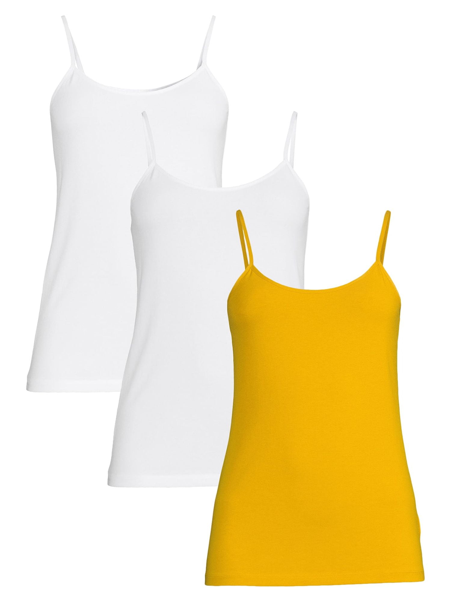 Time and Tru women's Cami Tank Top 3-Pack - Fitted Style - Walmart.com
