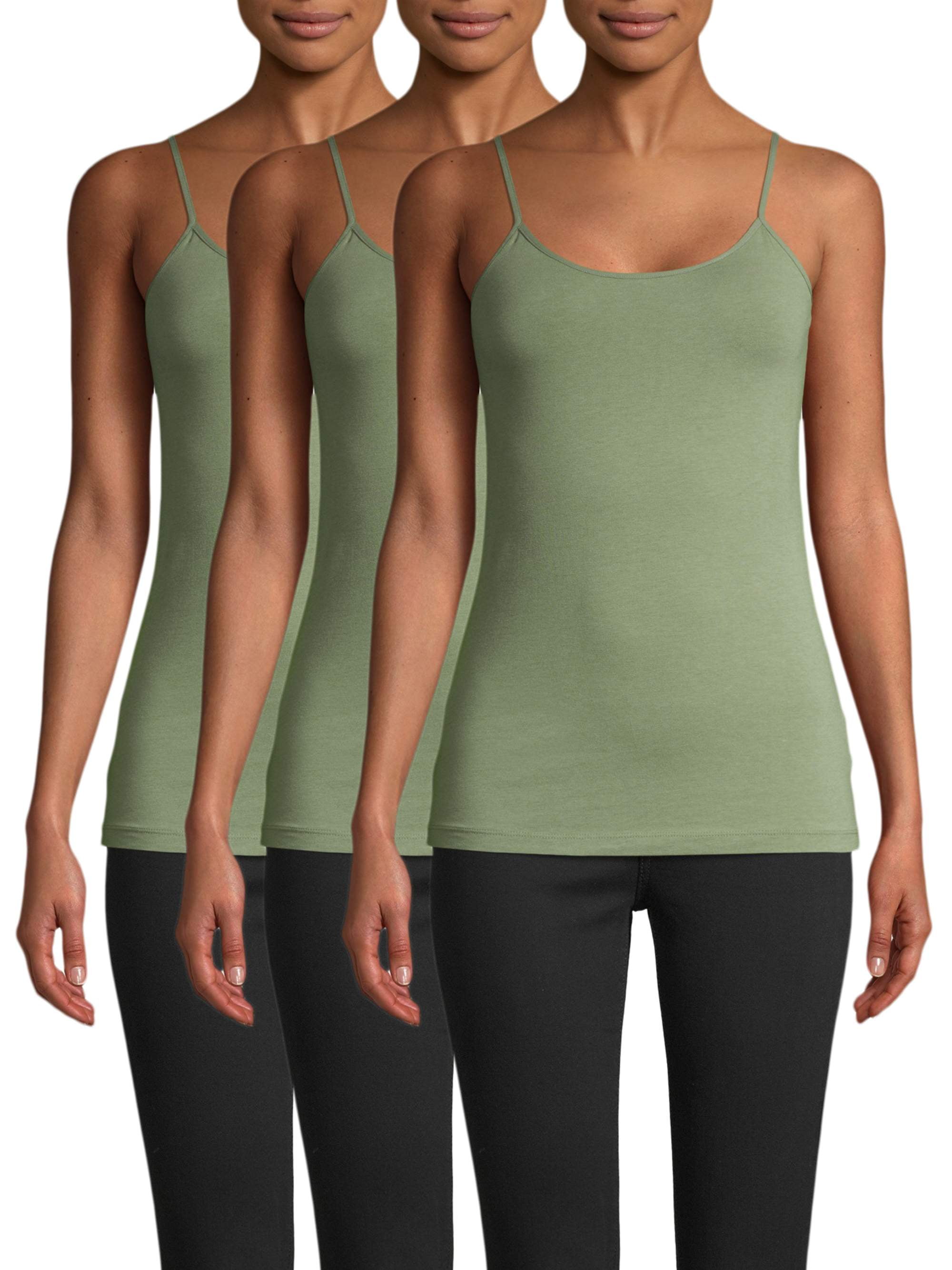 Time and Tru Women's Cami Tank Top, 3-Pack - Walmart.com