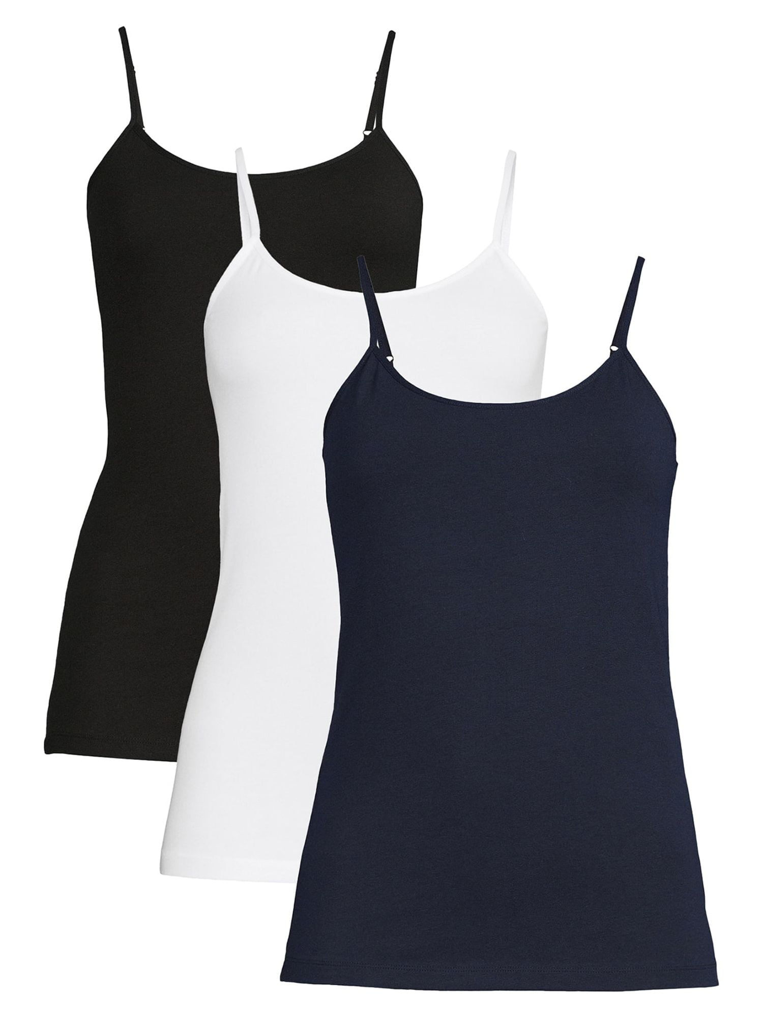 Time and Tru Women's Cami Tank Top, 3-Pack - Walmart.com