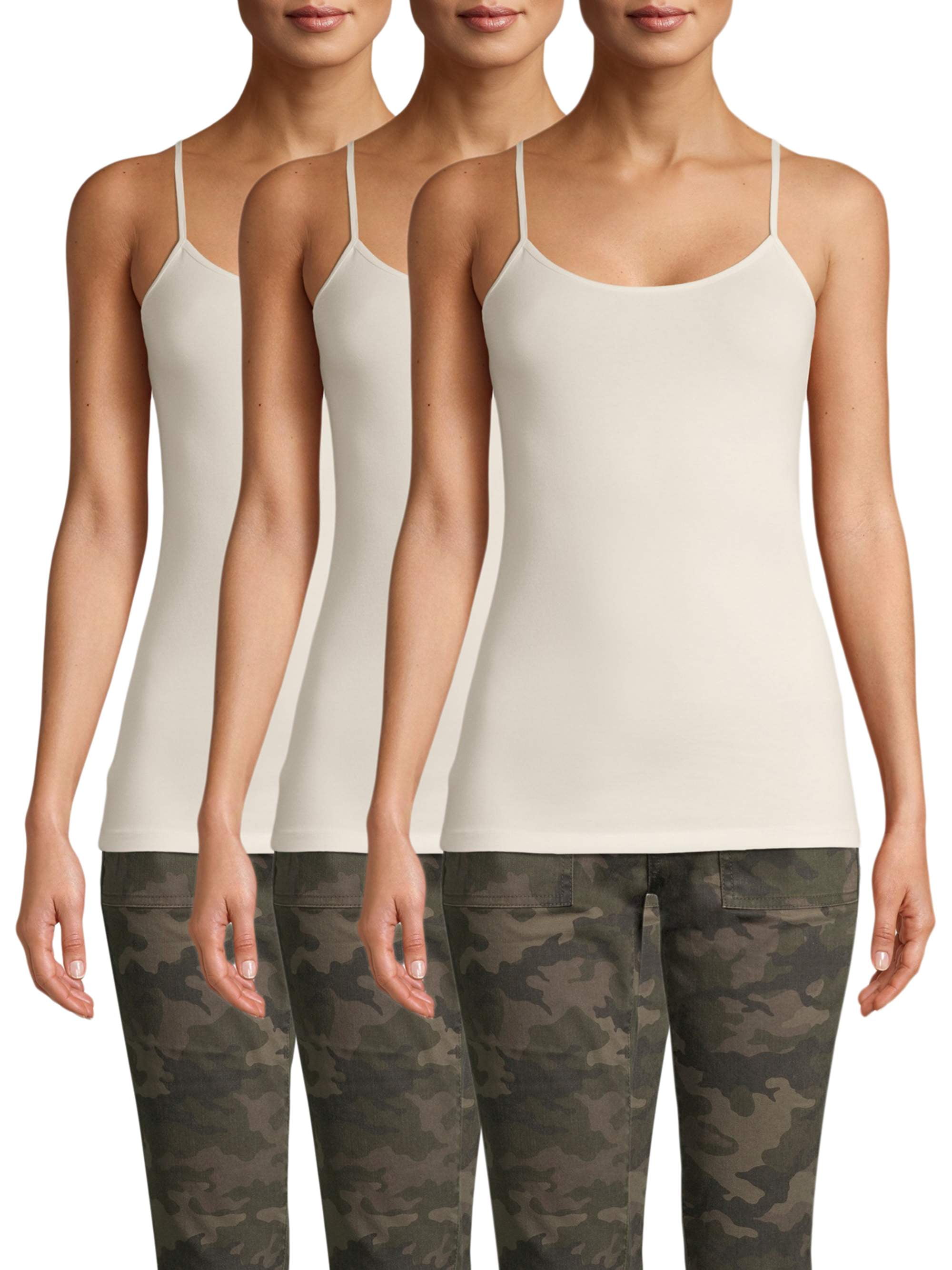 Time and Tru Women's Cami Tank Top, 3-Pack - Walmart.com