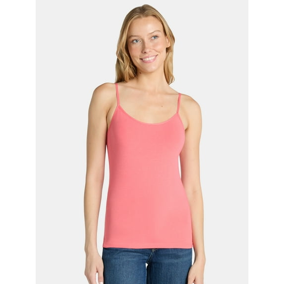 Time and Tru Women's Silky Stretch Cami Top with Adjustable Straps ...