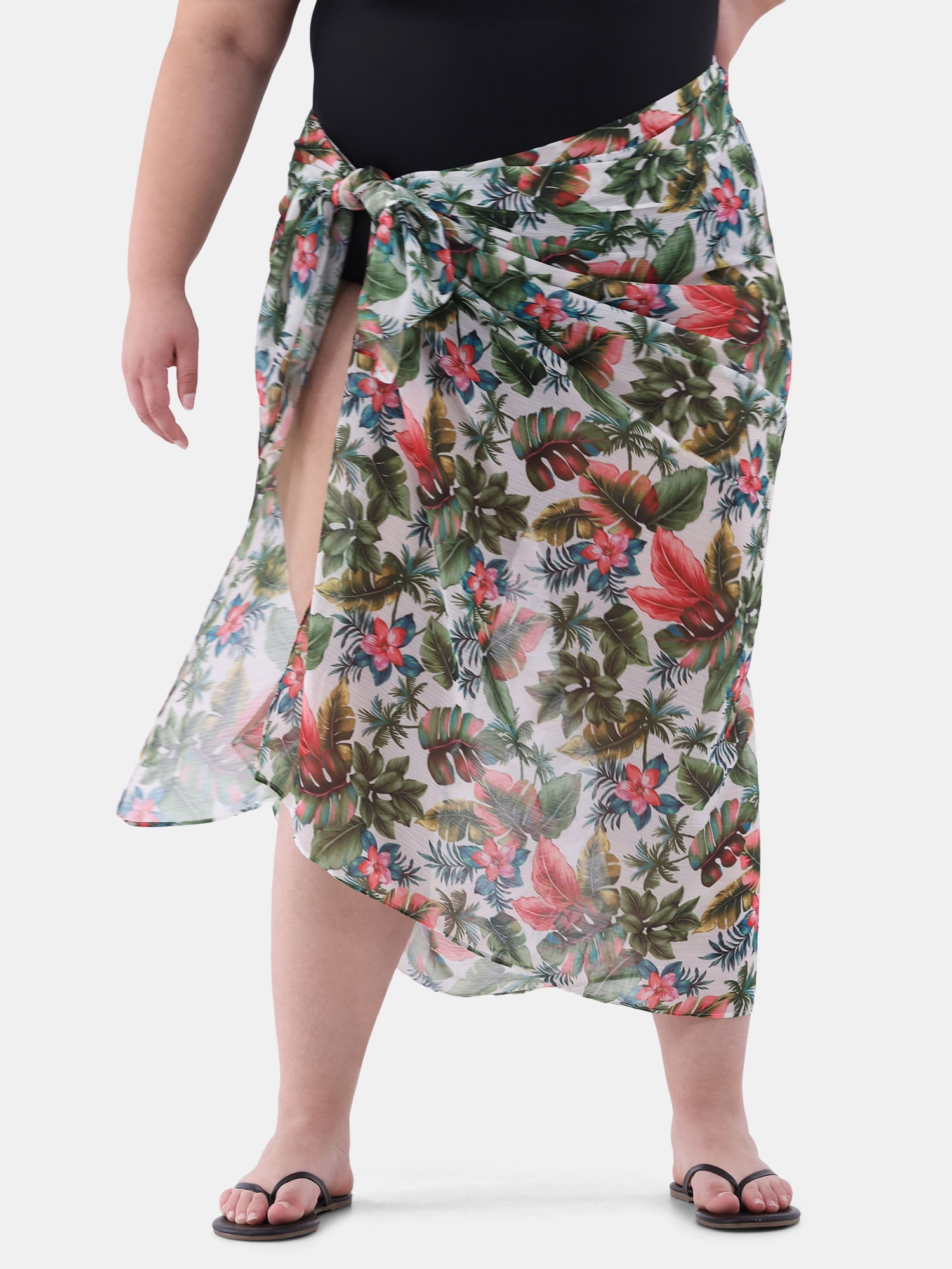 Time and Tru Women's Chiffon Swim Pareo - Walmart.com