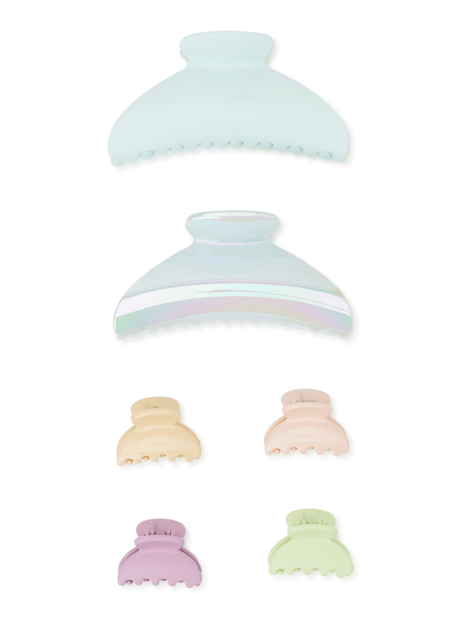 Time and Tru Women's Claw Clips, 6-Pack Pastel - Walmart.com