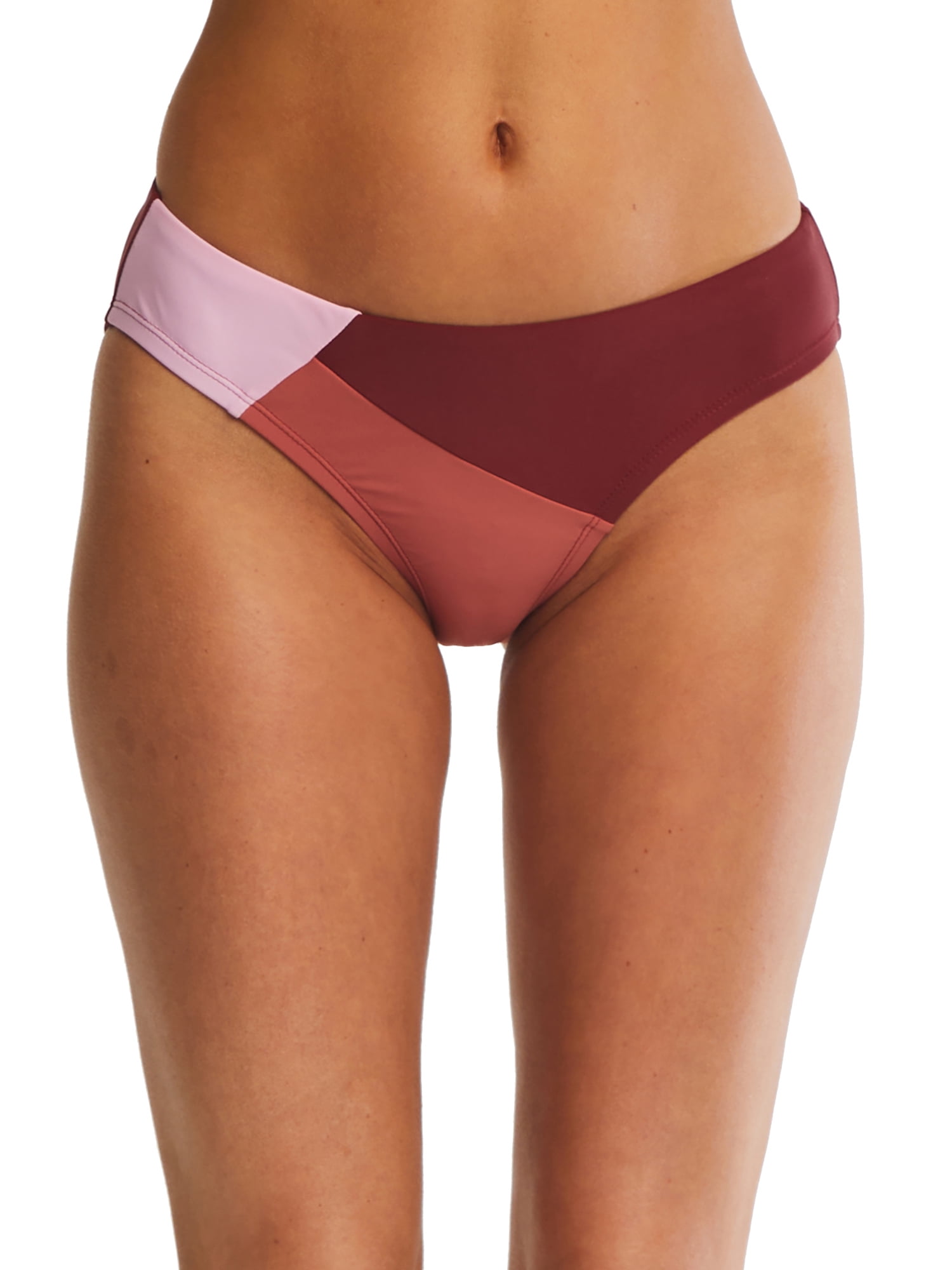 Time And Tru Womens Color Block Swimwear Bikini Bottoms
