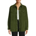Time and Tru Women's Corduroy with Buttons Shacket - Walmart.com