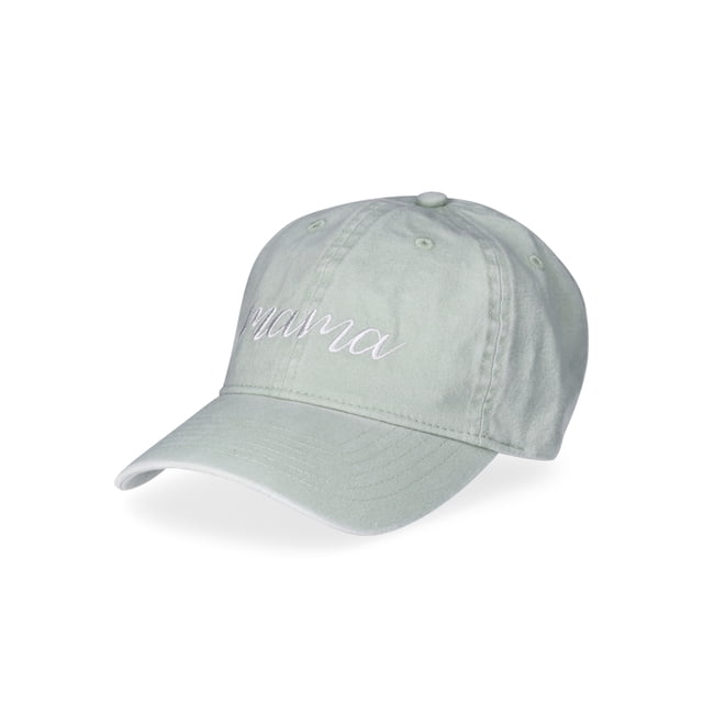 Time and Tru Women's Cotton Twill Mama Baseball Hat, Mint Garden ...