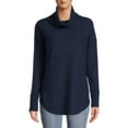 Time and Tru Women's Cowl Neck Waffle Tunic - Walmart.com