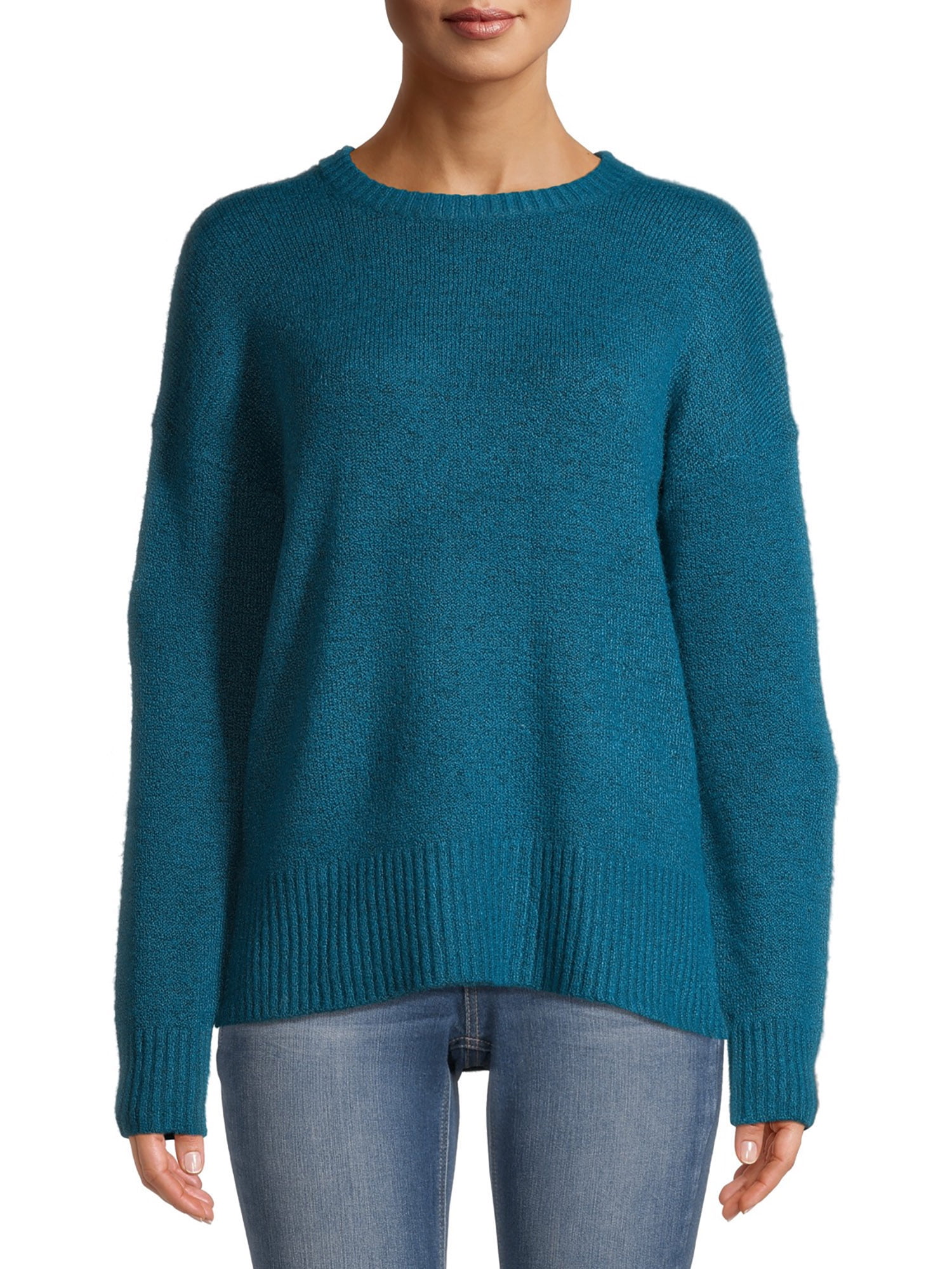 Time and Tru Women's Cozy Crewneck Sweater - Walmart.com