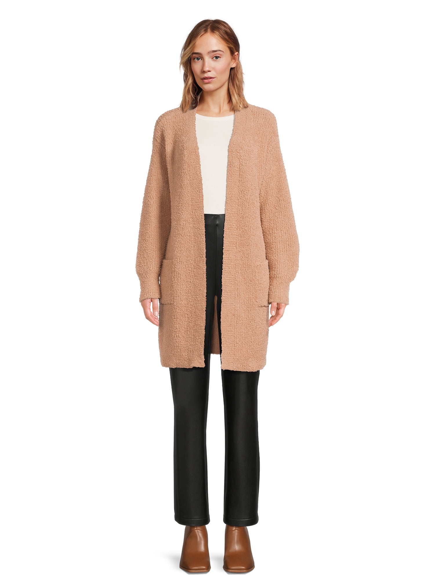 Time and Tru Women's Duster Cardigan Sweater, Midweight, Sizes XS-XXXL ...