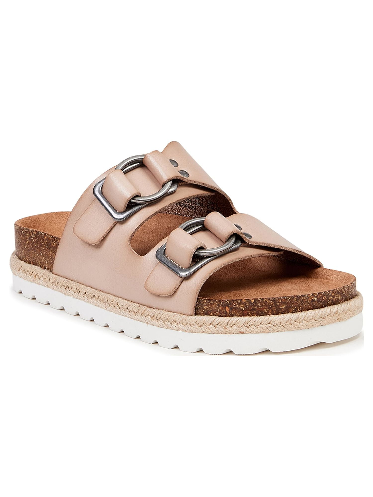 Time and Tru Women's Espadrille Platform Footbed Sandals - Walmart.com