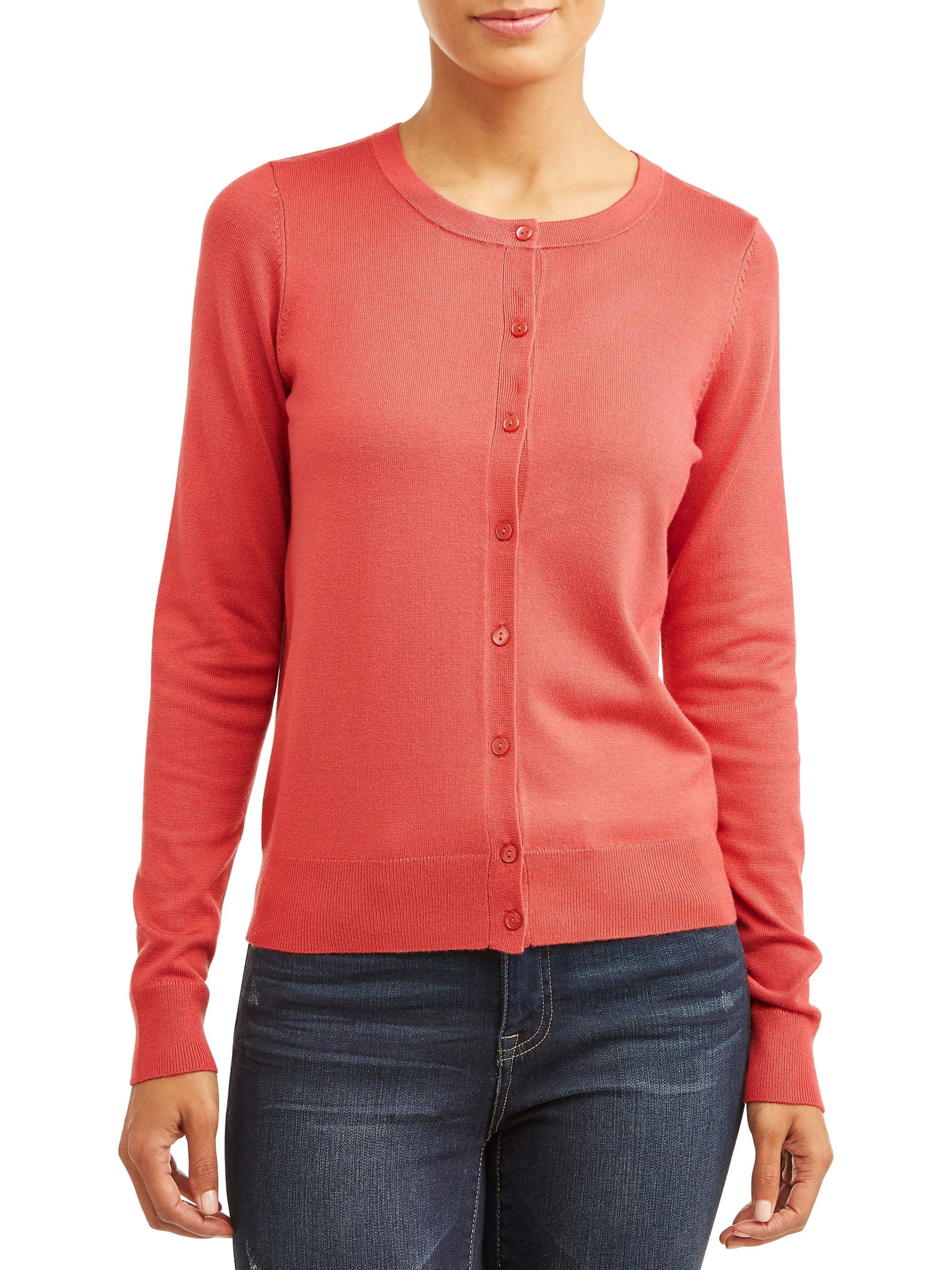 Time and Tru Women's Everyday Cardigan Sweater - Walmart.com