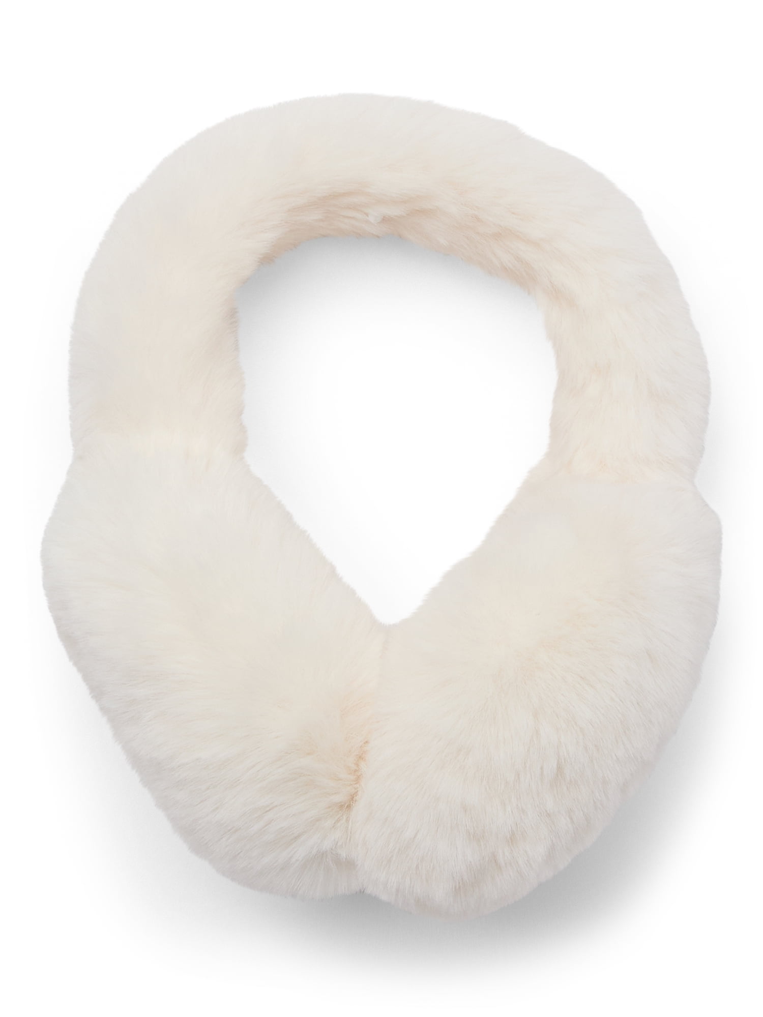 Time and Tru Women's Faux Fur Winter Earmuffs, Ivory - Walmart.com