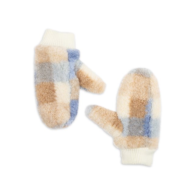 Time and Tru Women's Faux Sherpa Teddy Mittens - Walmart.com
