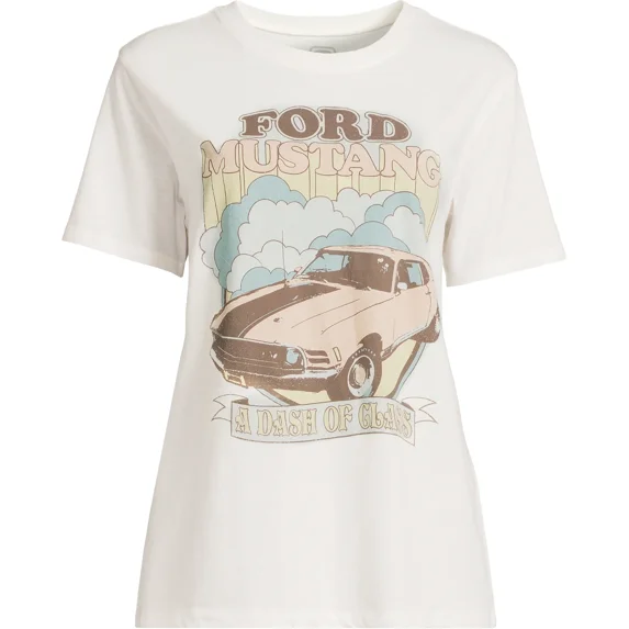 Ford Mustang Graphic Tee - women's Short Sleeve Shirt - Walmart.com