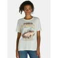 Time And Tru Womens Ford Mustang Graphic Tee With Short Sleeves Sizes