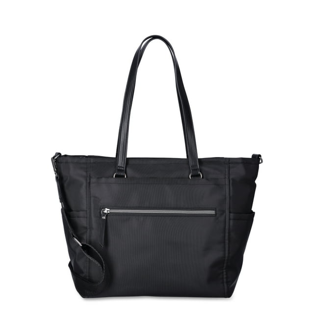 Time and Tru Women's Frankie Nylon Tote Bag, Black - Walmart.com