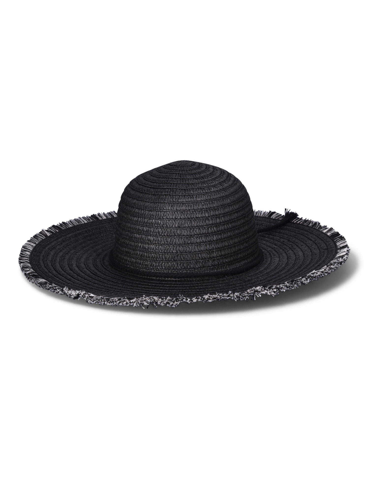 Time and Tru women's Fringe Straw Floppy Hat - Walmart.com