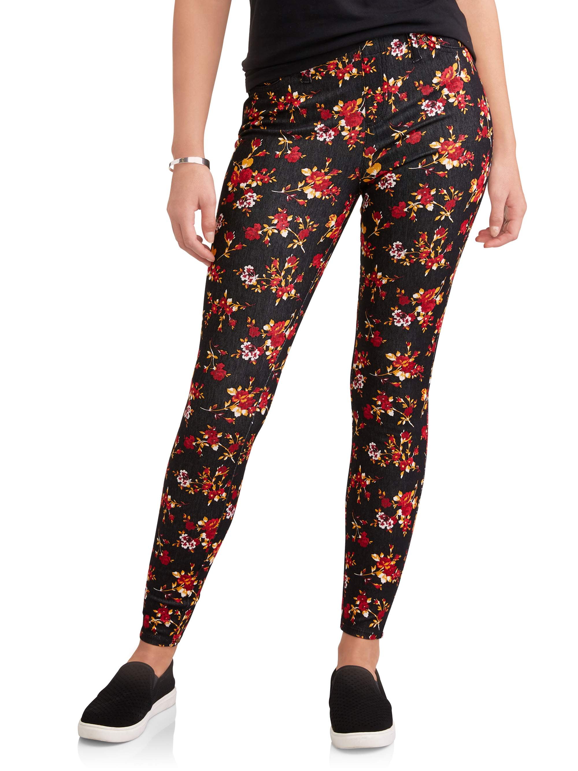 Time and Tru Women's Soft Knit Jeggings with Pockets, Stretch Fit ...