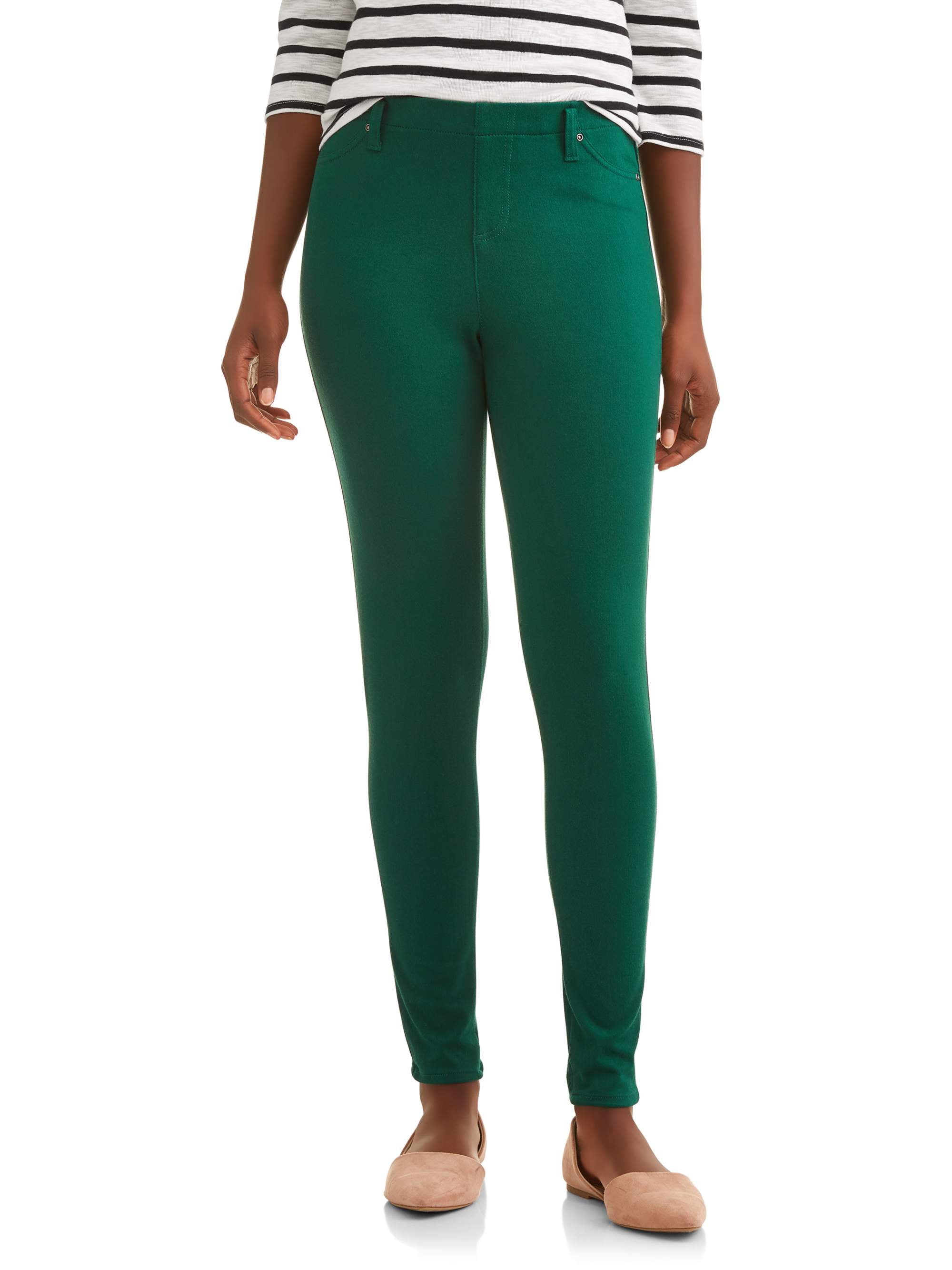 Time and Tru Women's Full Length Soft Knit Color Jeggings - Walmart.com