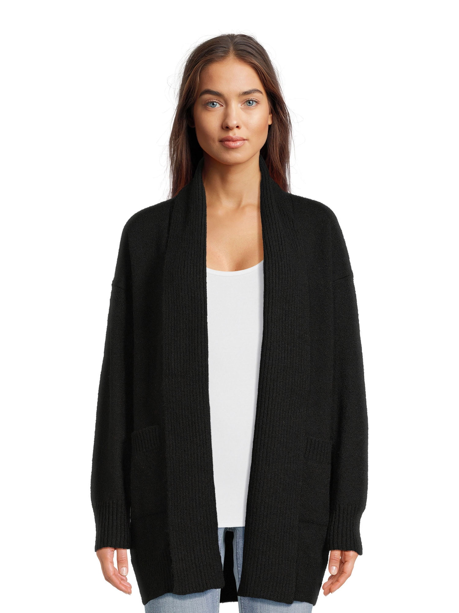 Time and Tru women's Fuzzy Cardigan Sweater XS-XXXL - Walmart.com