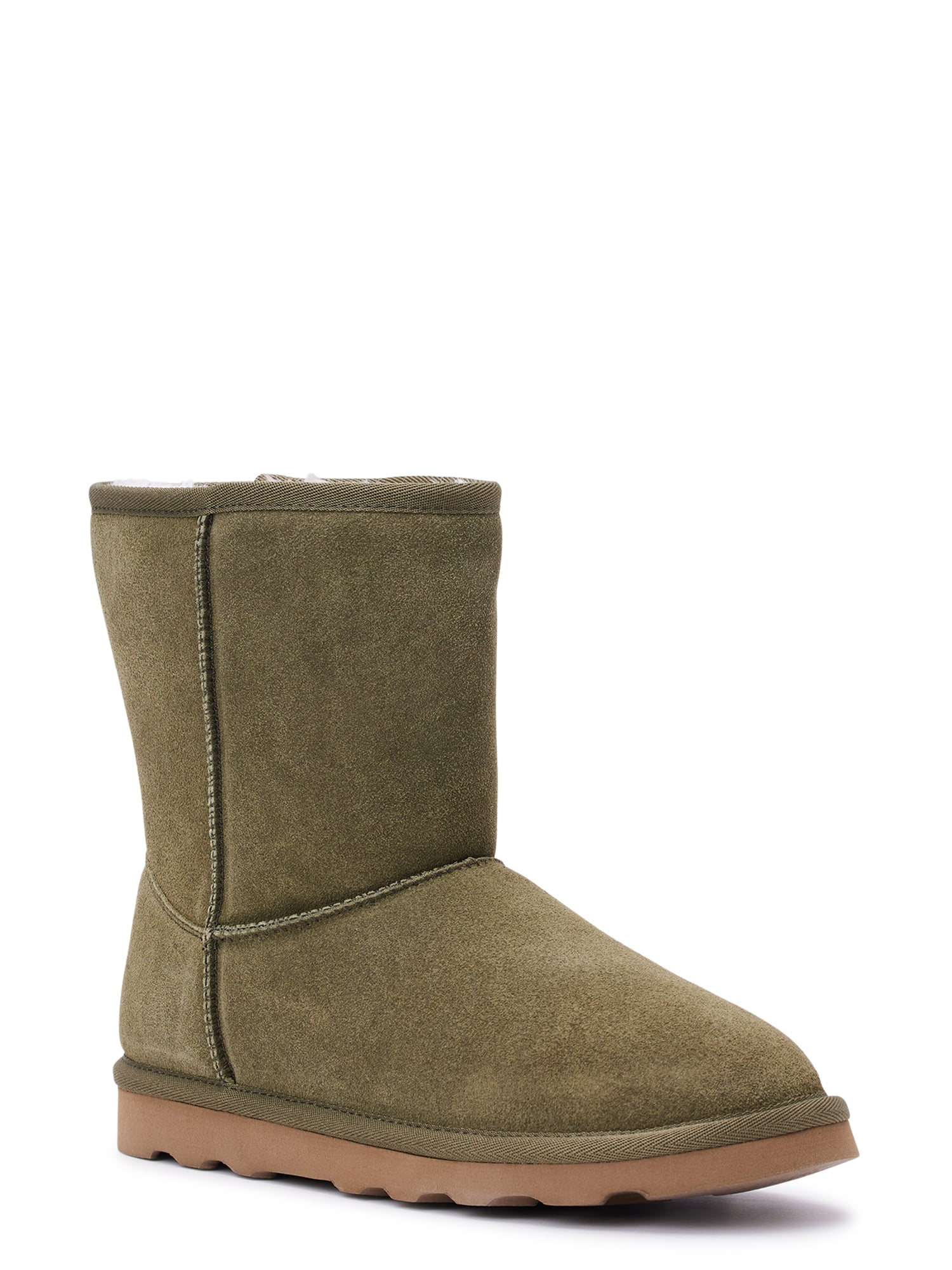 Time and Tru Women's Genuine Suede Boots, Wide Width Available ...