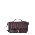 Time and Tru Women's Gia Quilted Crossbody Handbag, Plum - Walmart.com