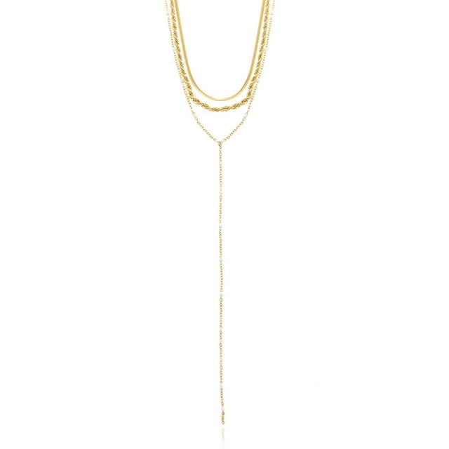 Time and Tru Women's Goldtone Lariat Necklace Set, 3 Pieces - Walmart.com