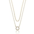 Time and Tru Women's Goldtone Open Circle Necklace Set, 2 Pieces ...