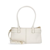 Time and Tru Women's Faux Leather Gwyn Shoulder Handbag, Bleached Beige ...