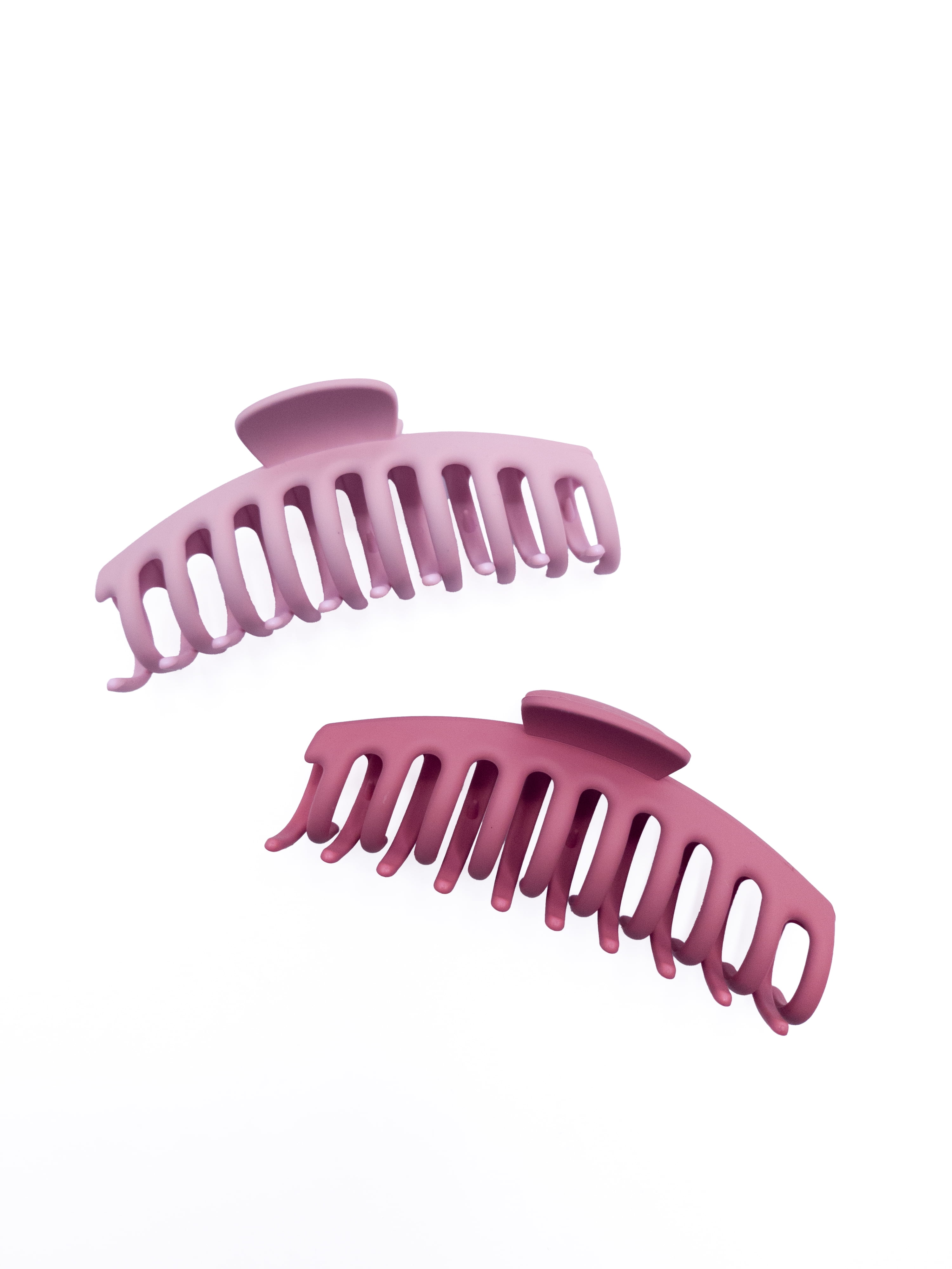 Time and Tru Women's Pink Hair Claw Clip 2-Pack, Tame Wild Hair ...