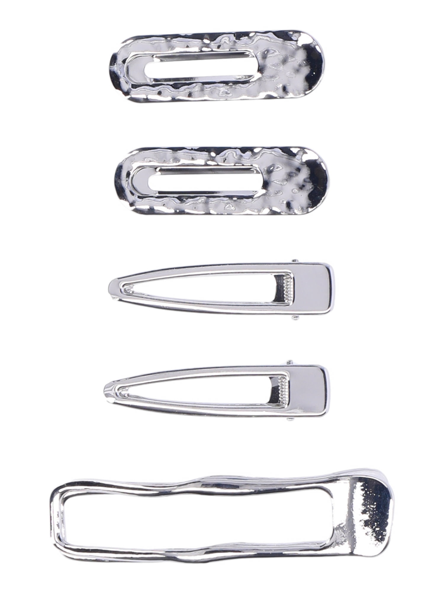 Time and Tru Women’s Hair Clip Set, 5 Pack, Silver-Tone - Walmart.com