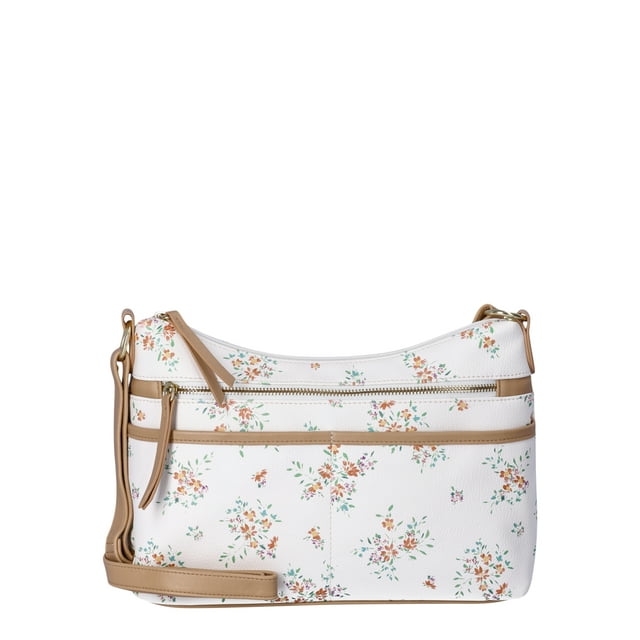 Time and Tru Women's Hallie Crossbody Shoulder Bag, Floral - Walmart.com