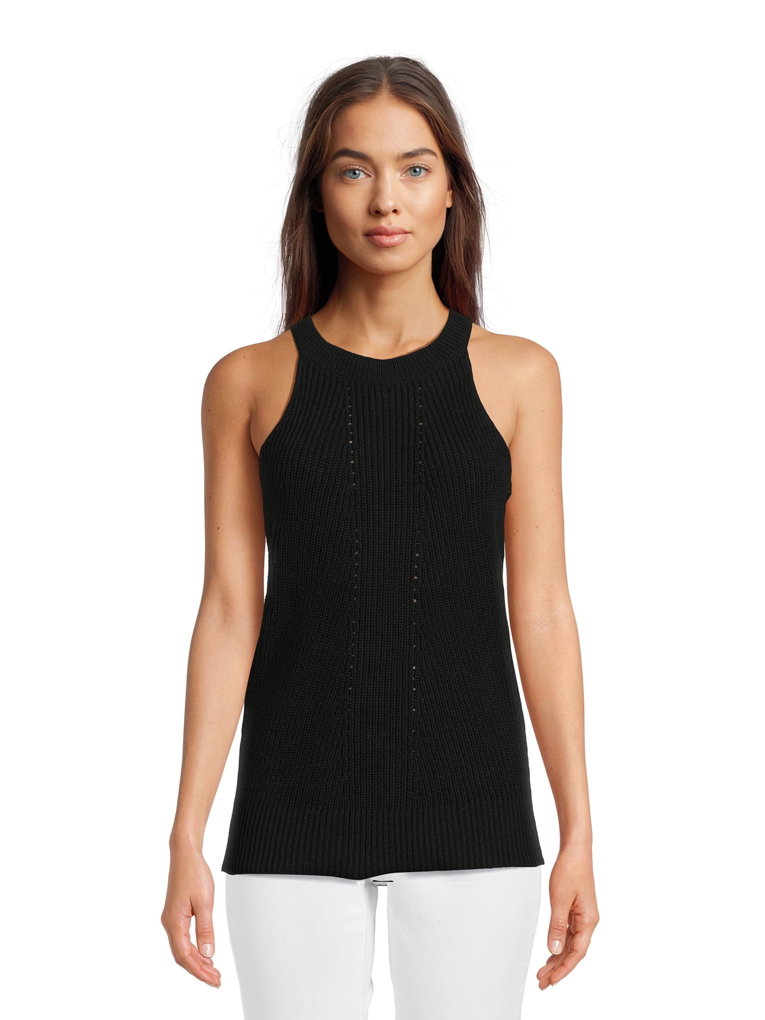 Time and Tru Women's Halter Sweater Tank Top, Sizes XS-XXXL - Walmart.com