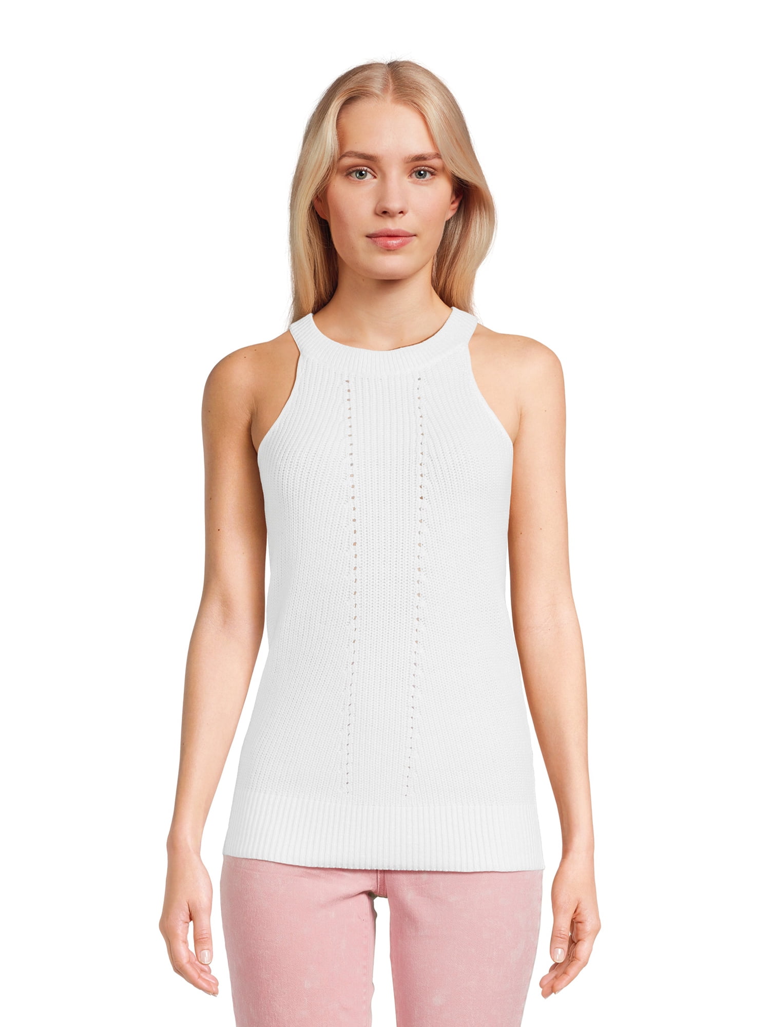Time and Tru Women's Halter Sweater Tank Top, Sizes XS-XXXL - Walmart.com