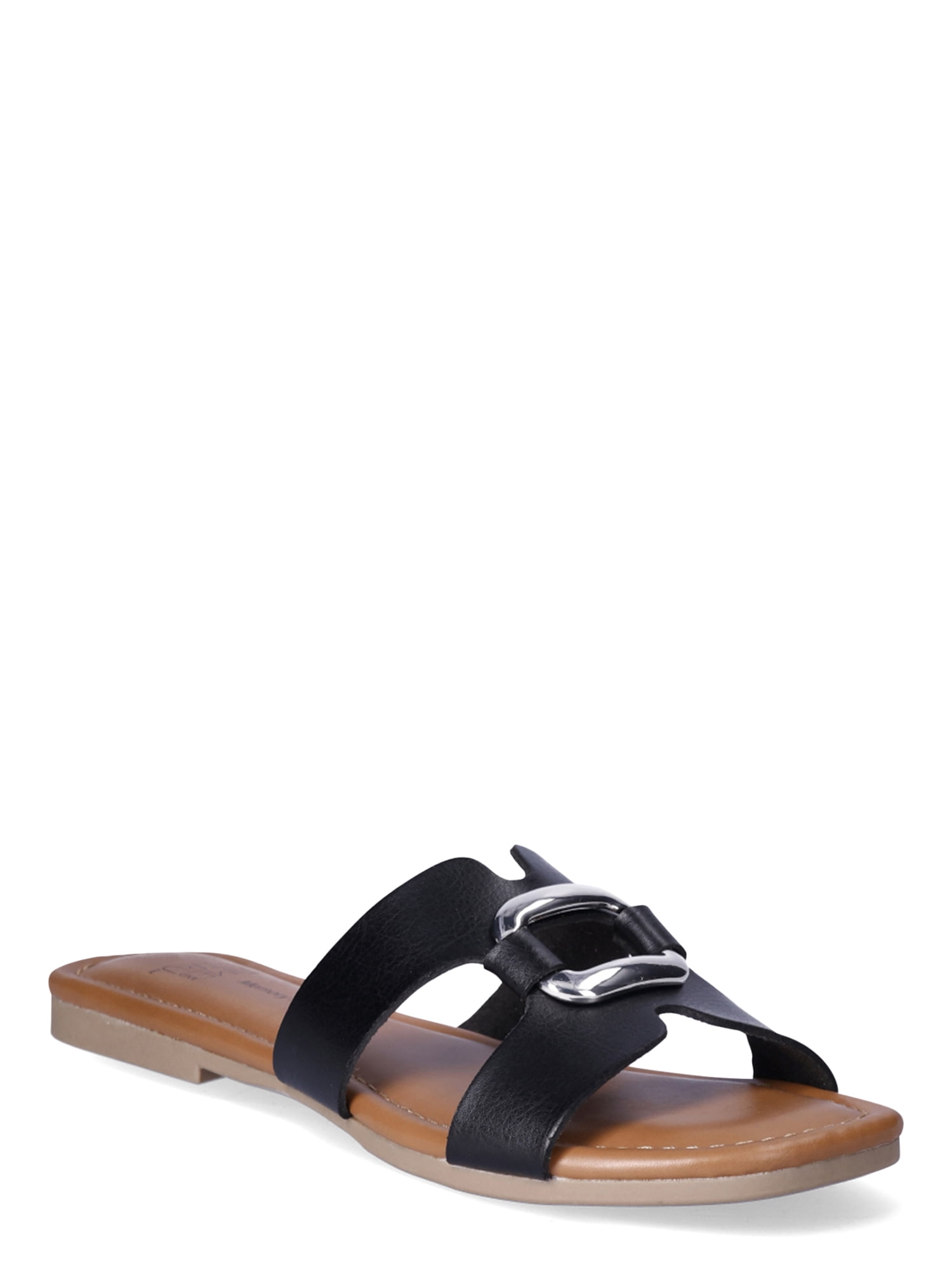 Time and Tru Women's Hardware Slide Sandals - Walmart.com